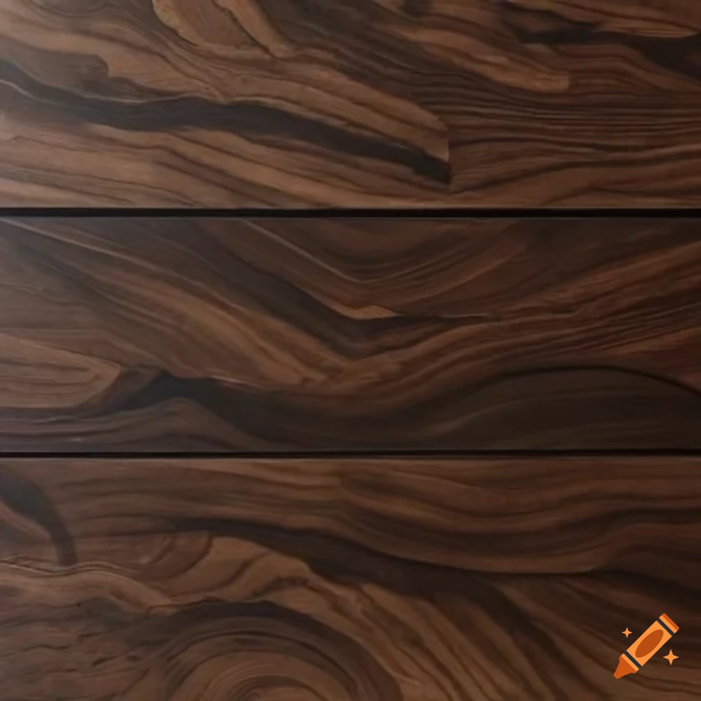 Elegantly designed wood art piece showcasing black walnut grain ...