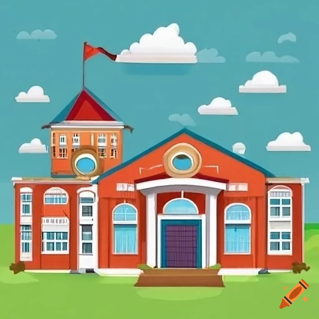 School building on Craiyon