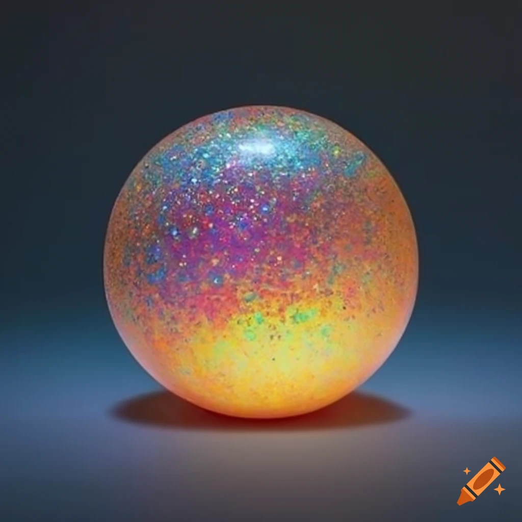 Shimmering spherical single cell orb on Craiyon