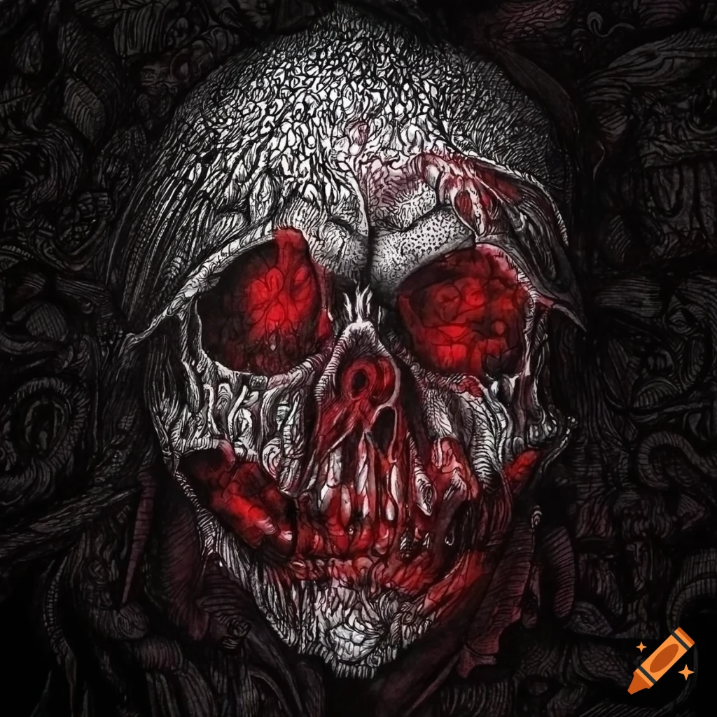 Intricate ink drawing of a tormented ghost consumed by anxiety on Craiyon