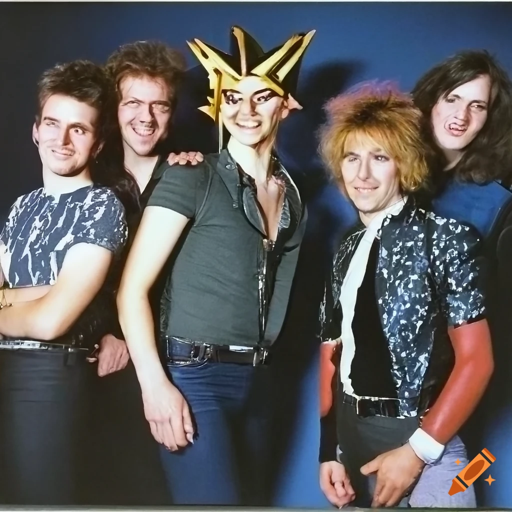 1980s indie new wave band with Yami Yugi as lead singer on Craiyon