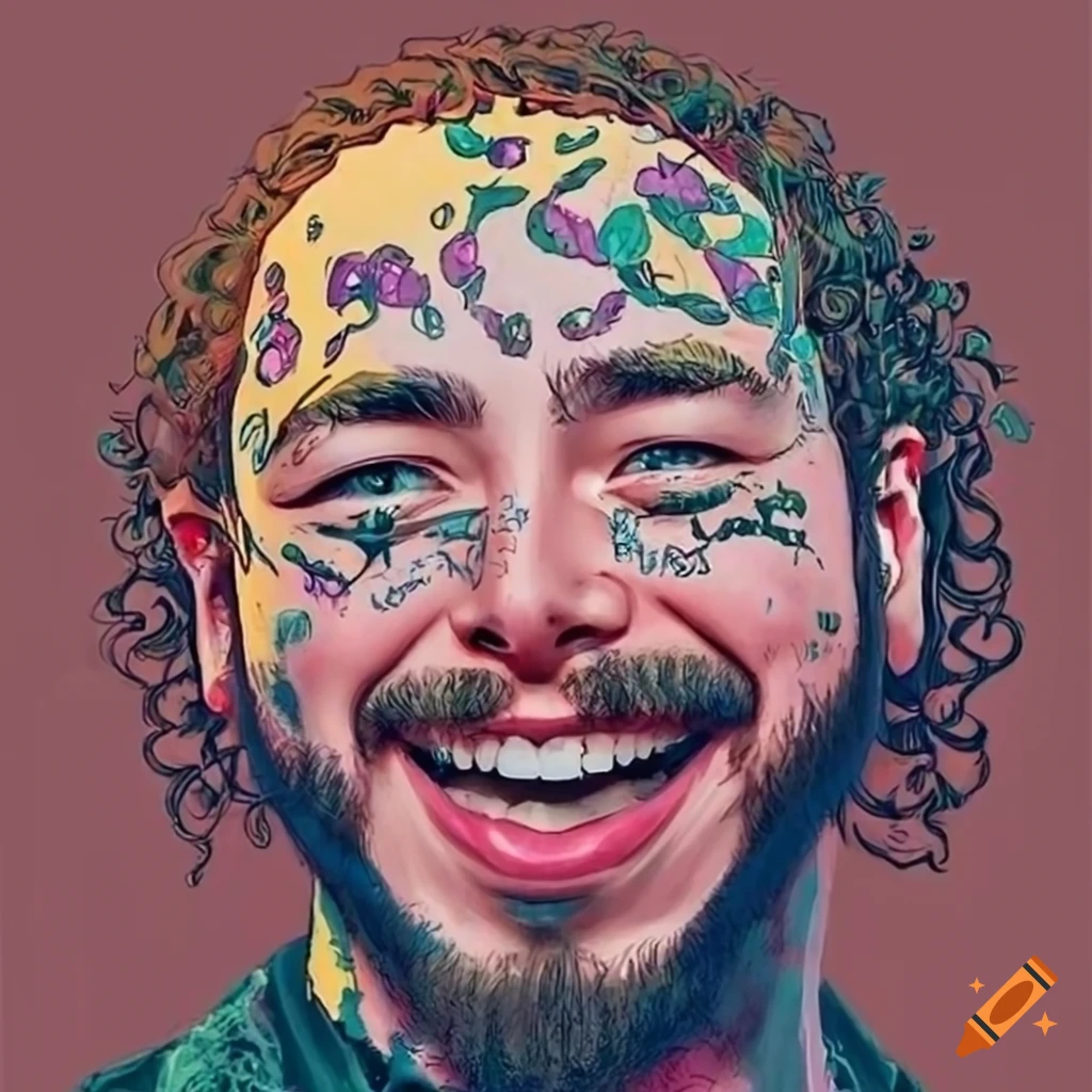 Artistic interpretation of a smiling musician with a menacing ...