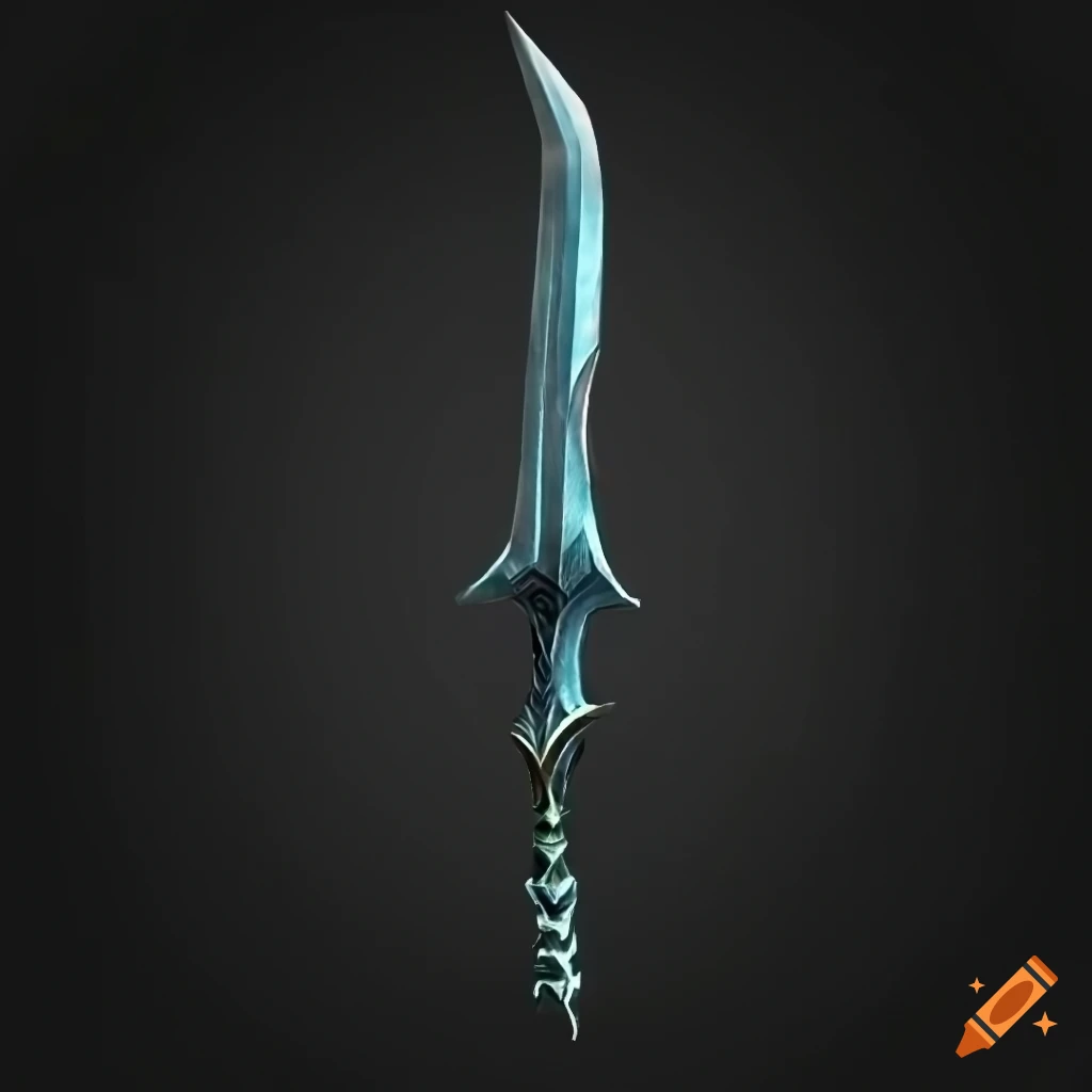 Mythic straight elite sword weapon on black background with vertical ...
