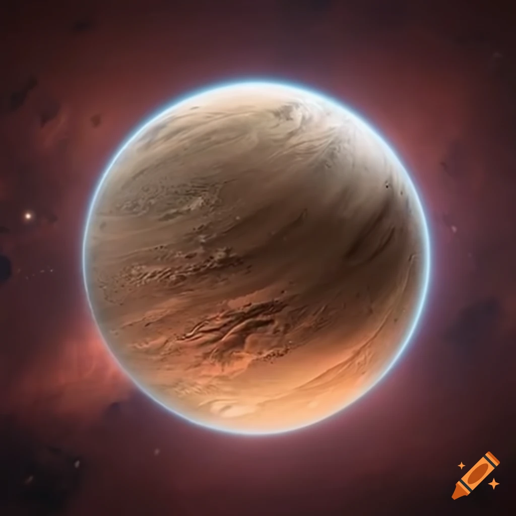 Desert planet view from space in hd on Craiyon