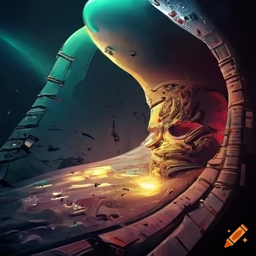 70s sci-fi organic machine art by akira toryama on Craiyon