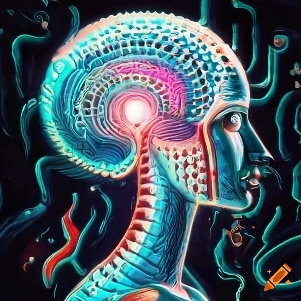 70s sci-fi organic machine art by Akira Toryiama on Craiyon