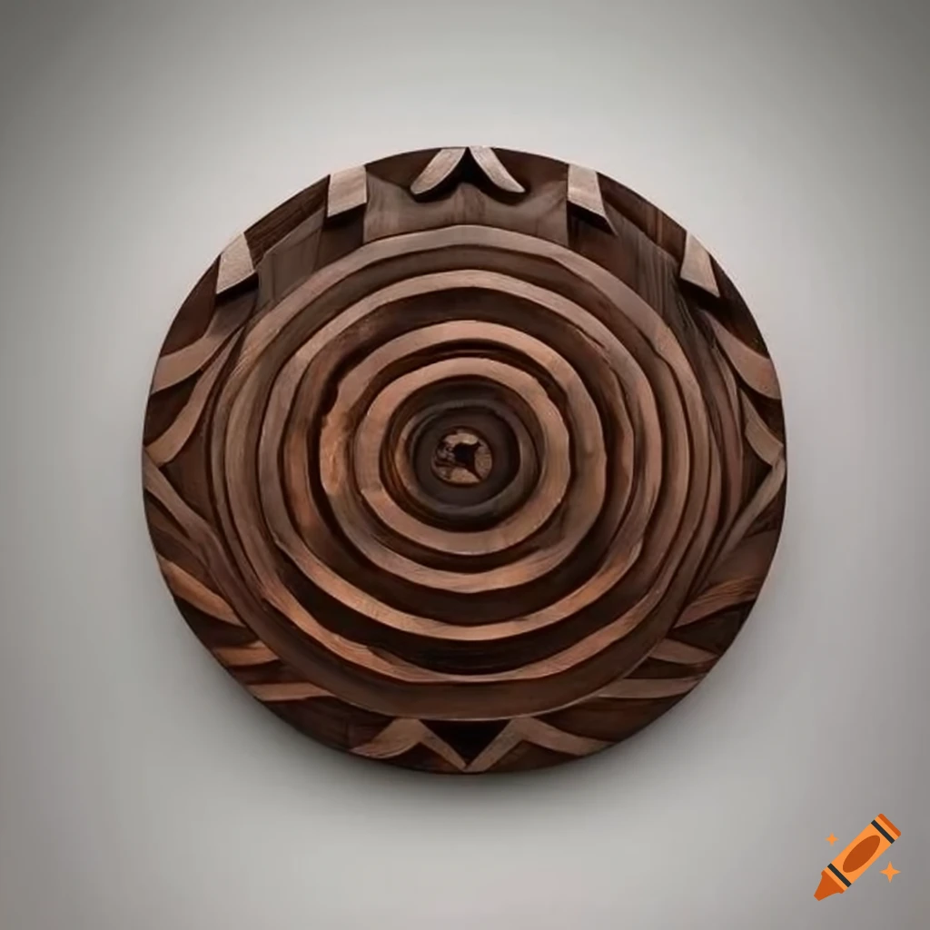 Elegantly designed wood art piece showcasing black walnut grain ...