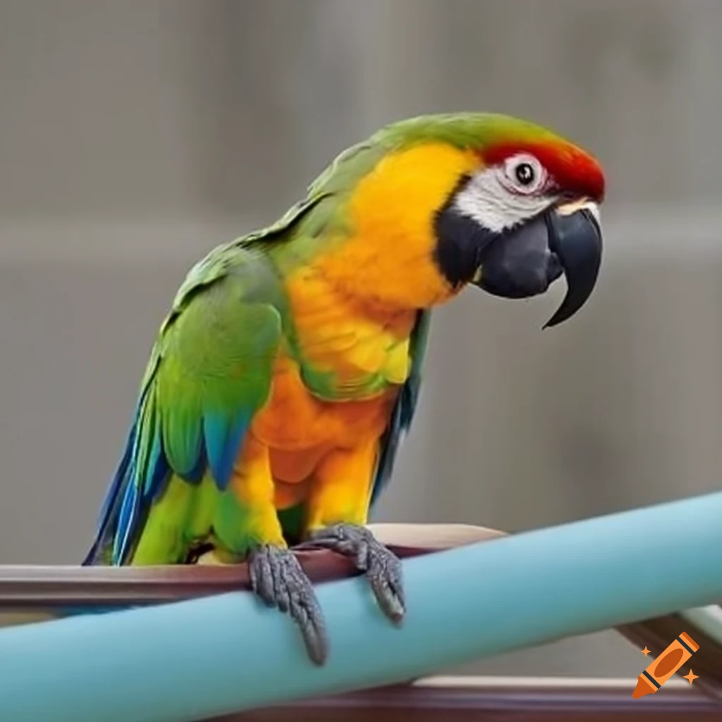 Parrot brushing its teeth on Craiyon