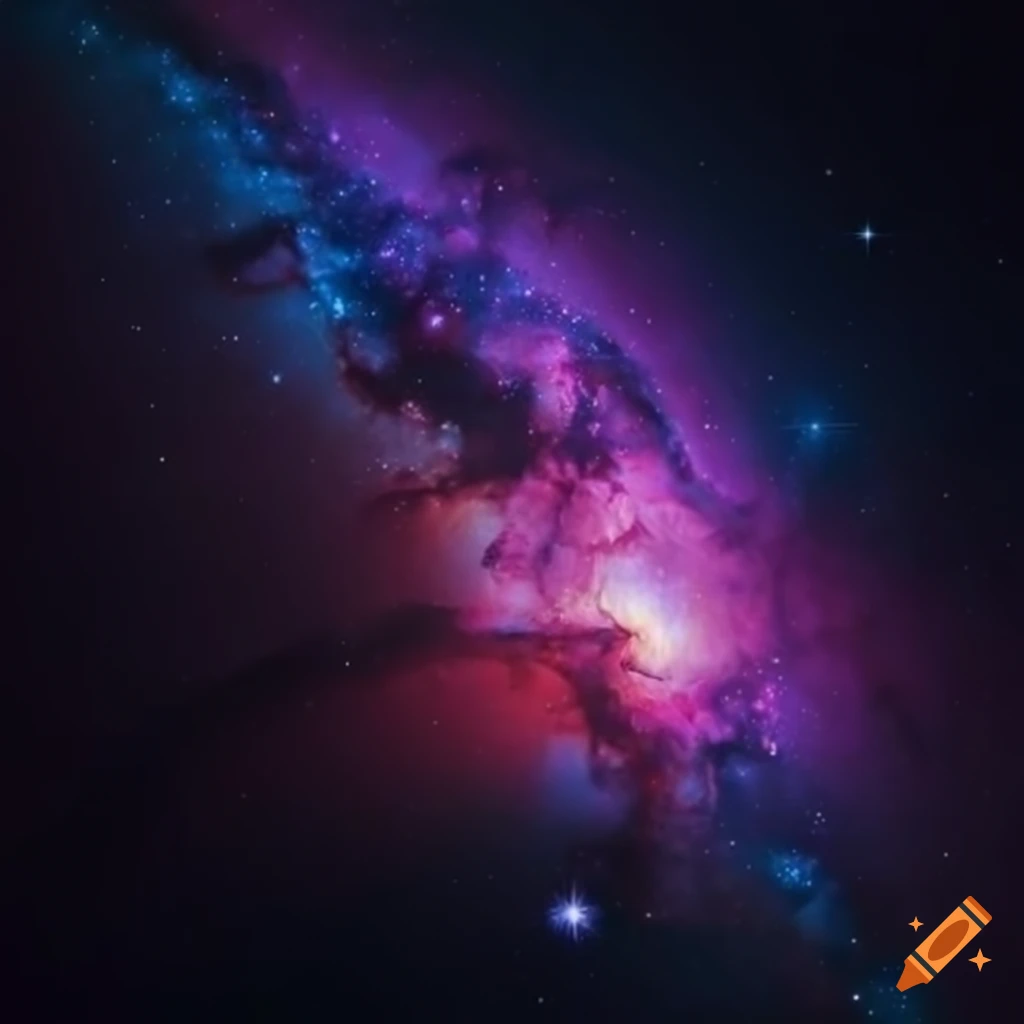 Beautiful galaxy in space on Craiyon