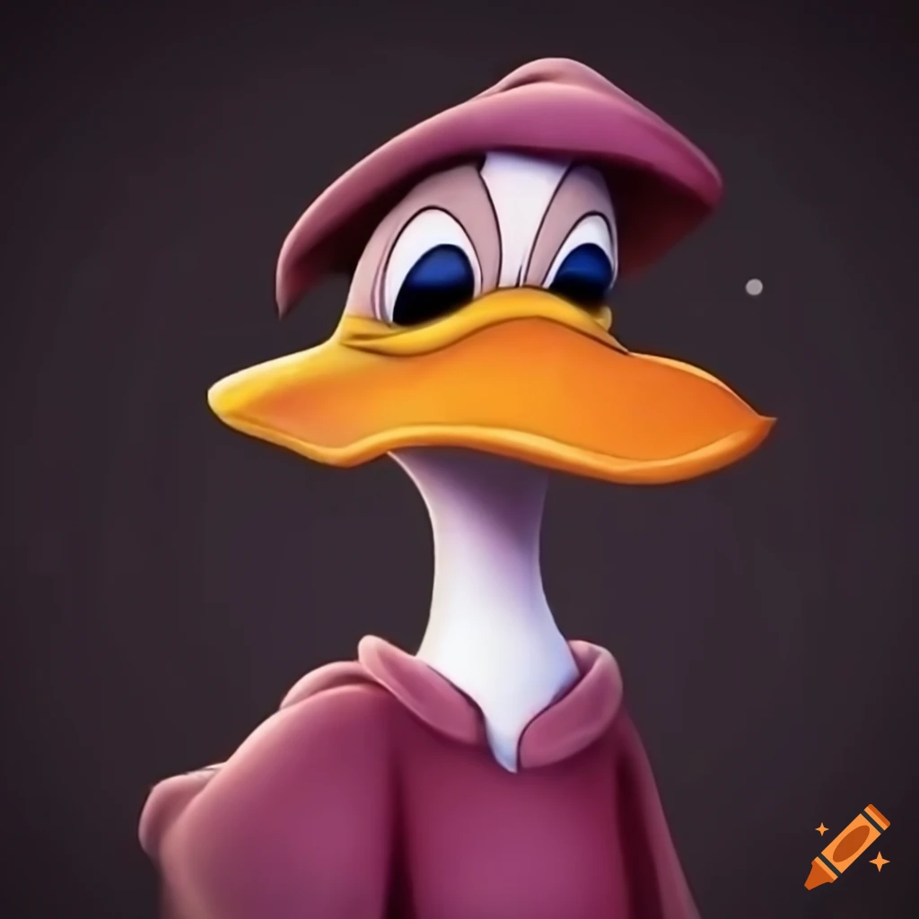 Duck wizard with magic staff and glowing eyes in dramatic realistic ...