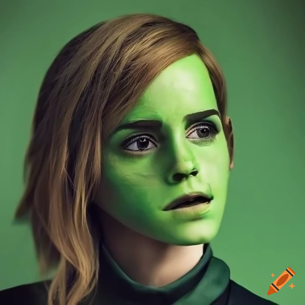Emma Watson in a captivating Mask cosplay with hyper-realistic green ...
