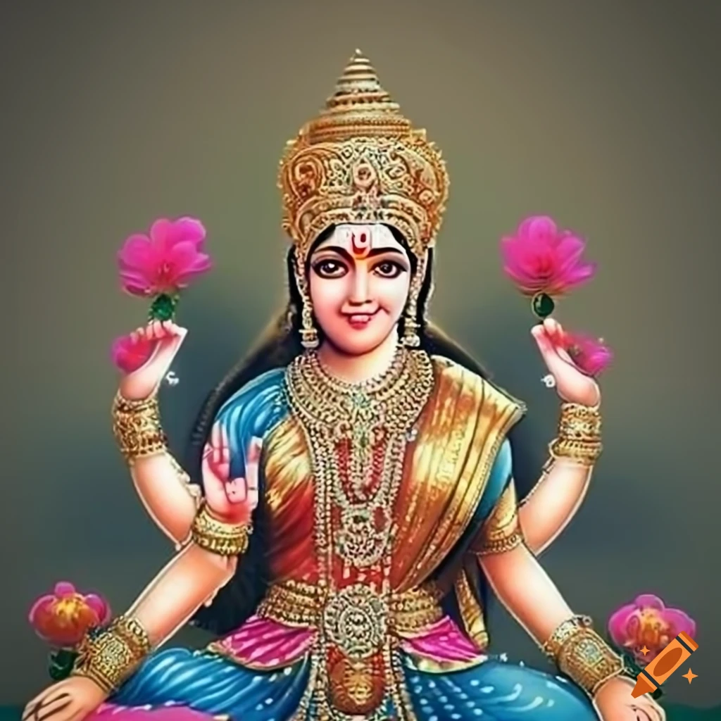 Blessed Lakshmi Pooja wishes from the Nadasens on Craiyon