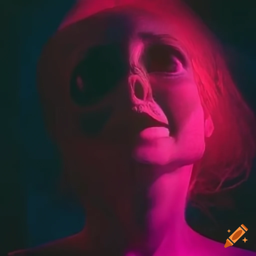 Famous movie alien in a derpy psychedelic style on Craiyon