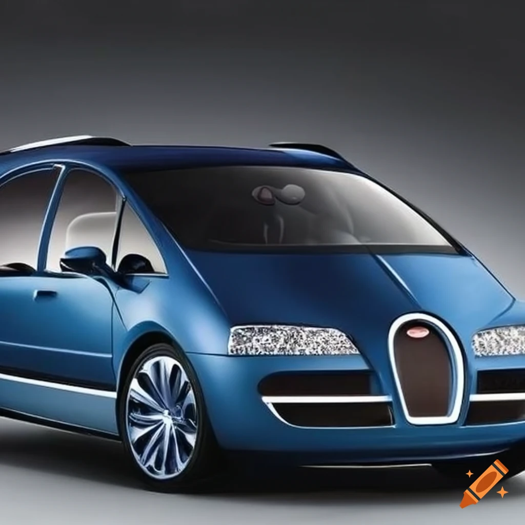 Sleek and modern 2005 Bugatti Sharan hyper MPV car on Craiyon