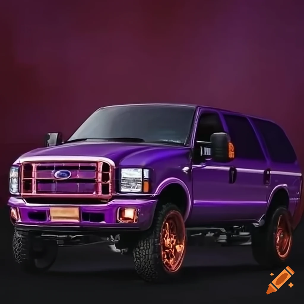 Eggplant purple Ford F-250 Excursion with copper accents and off-road ...