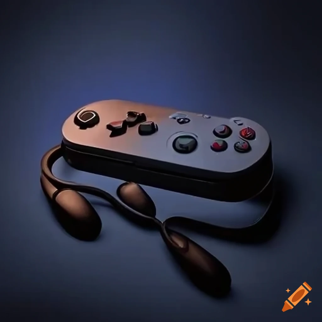 New Glubo games console with the latest controller on Craiyon