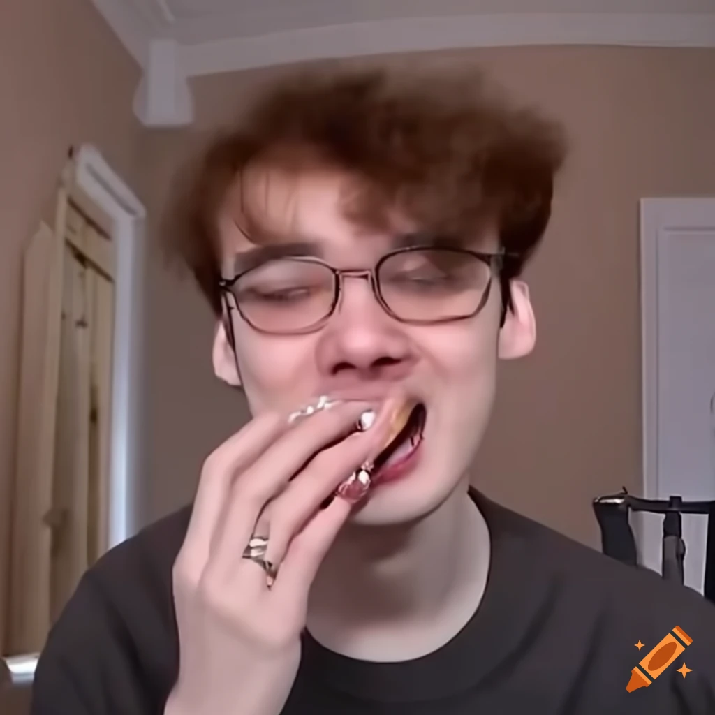 Wilbur Soot playfully interacting with Shubble on Craiyon