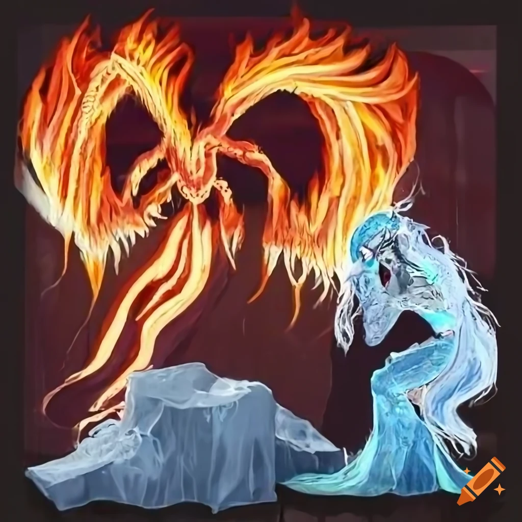 Snow princess trapped in icy cage, burning phoenix trying to set her ...