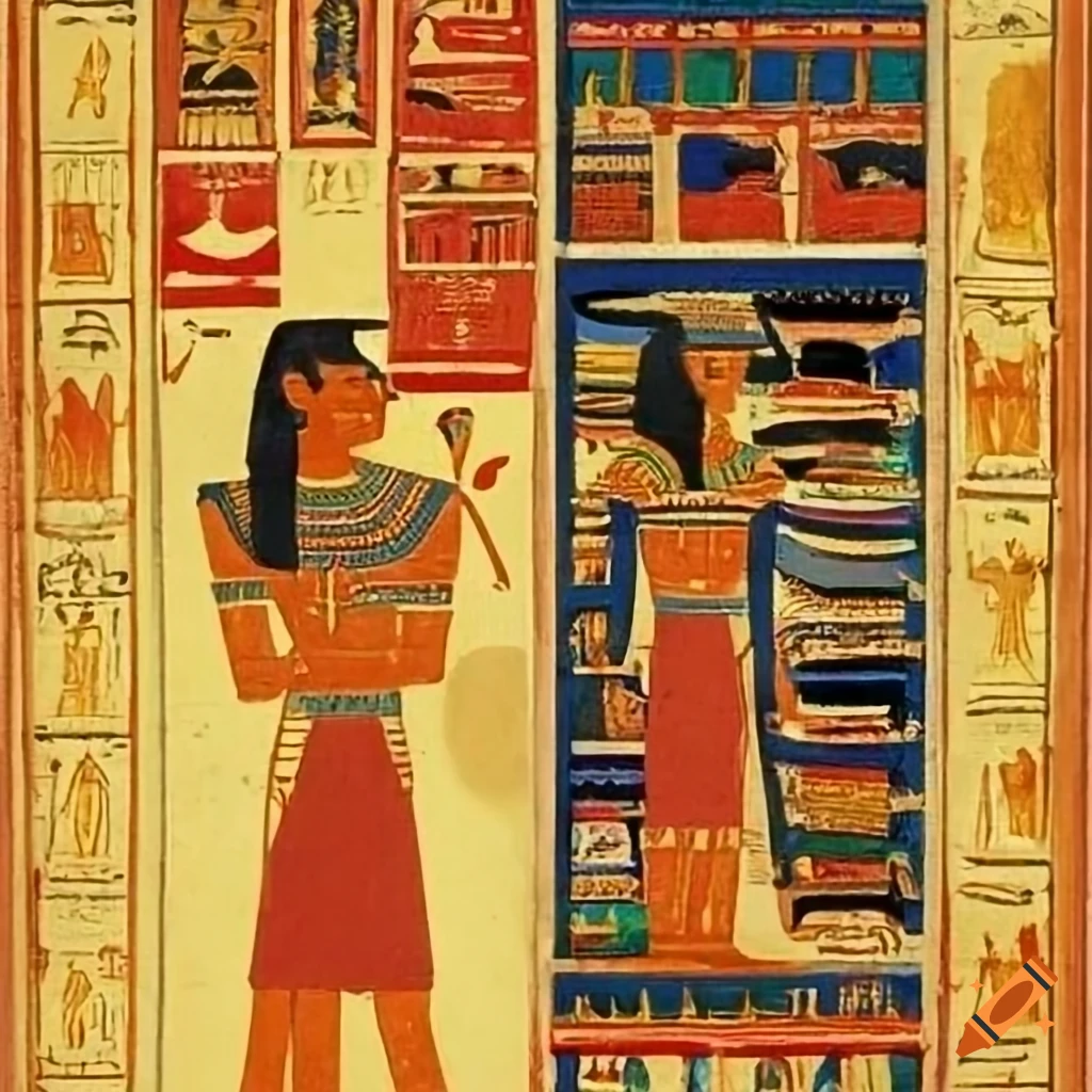 Egyptian calendar art on Craiyon