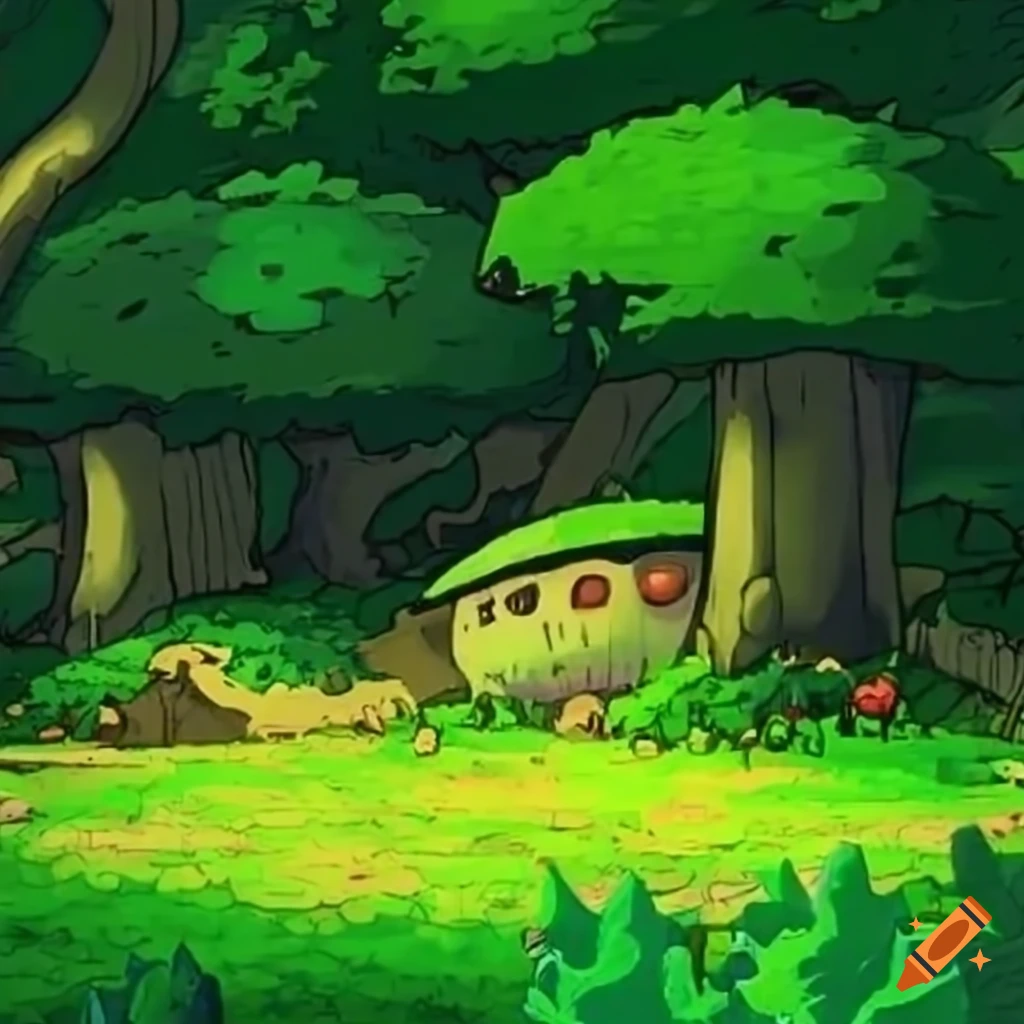 Pokémon battle on grassy terrain with retro vibes on Craiyon