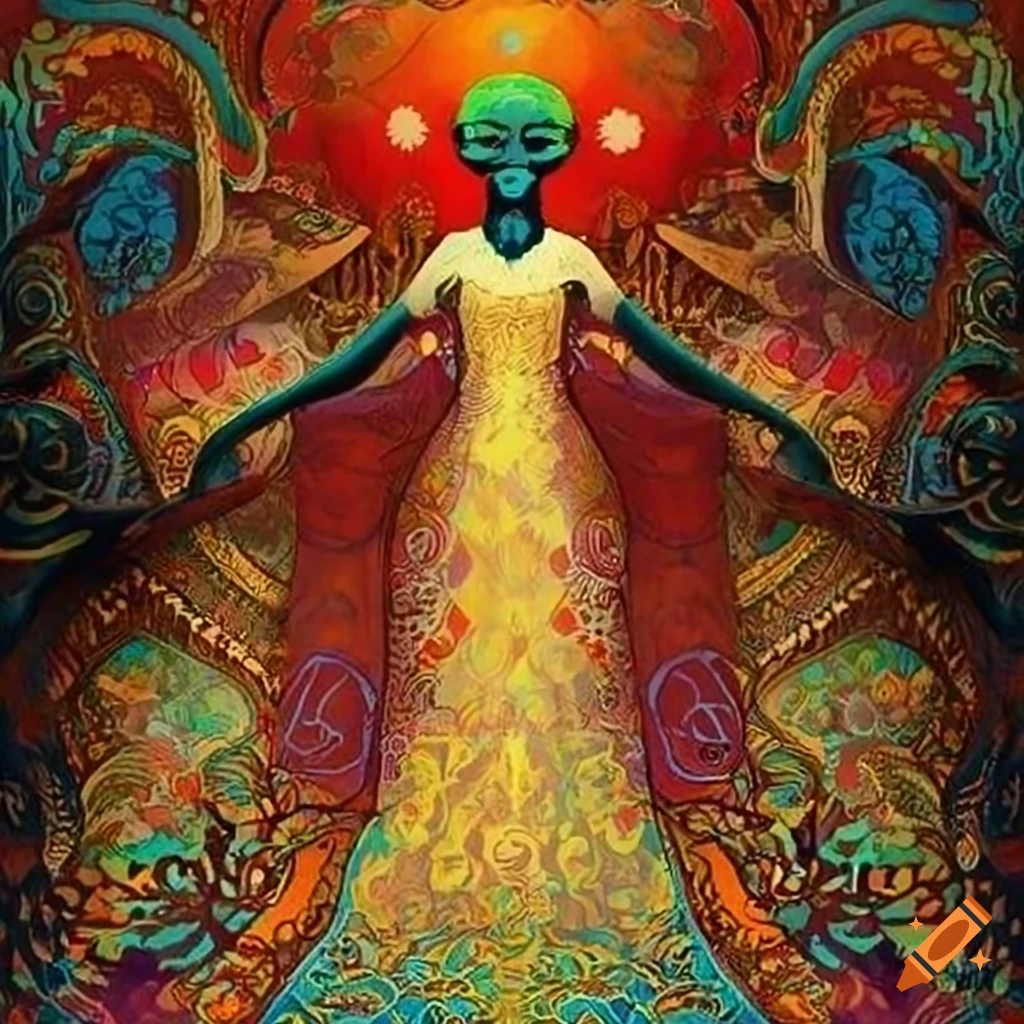 African ancestral spirit depicted in ornate and surreal style on Craiyon