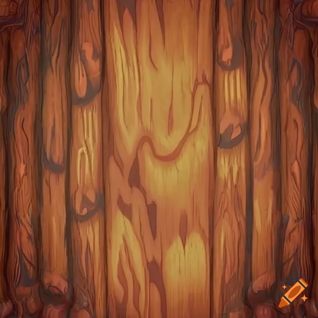 Stylized anime wood texture inspired by Studio Ghibli with rich colors ...