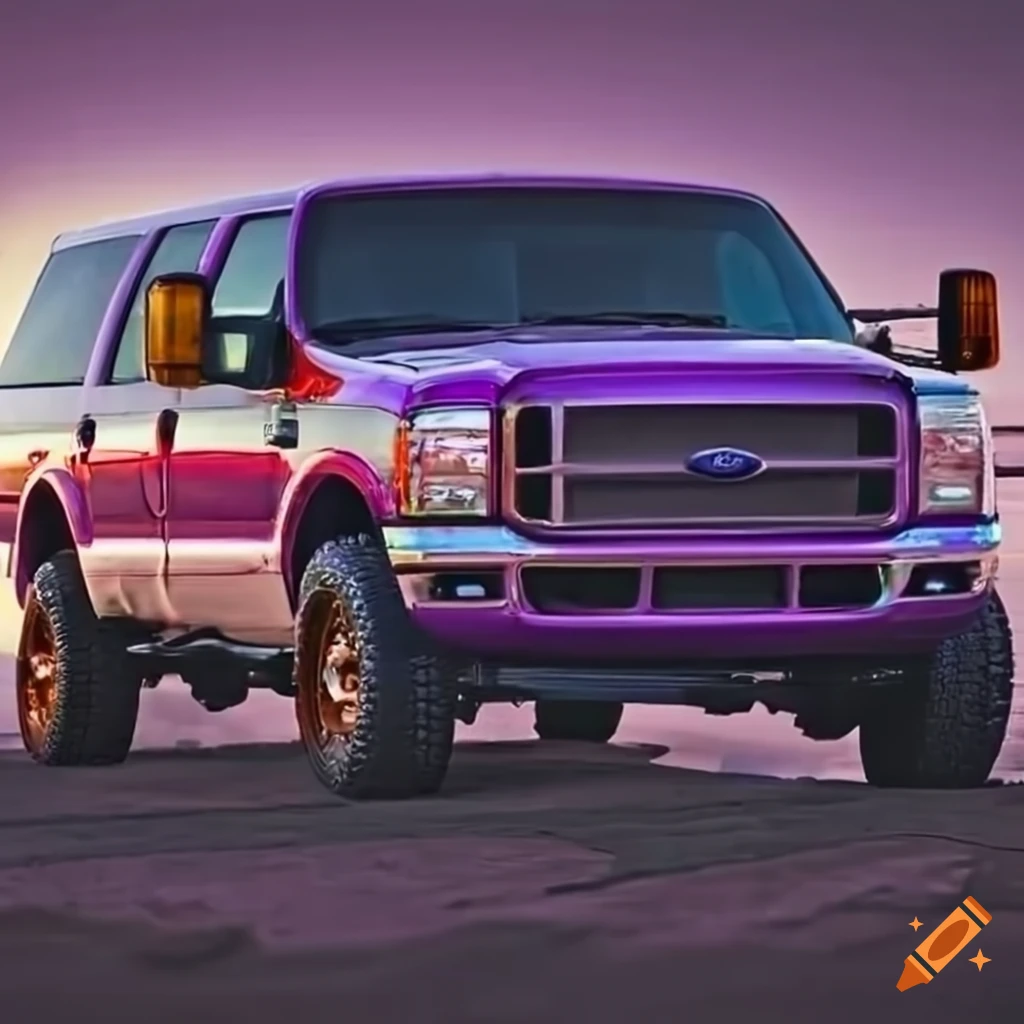 Eggplant purple ford f-250 excursion with copper accents and off-road ...