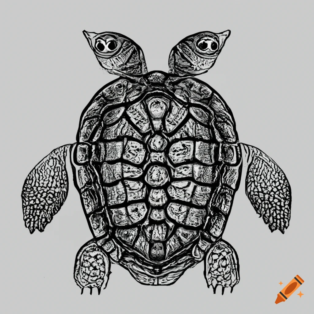 Ancient turtle with textured shell in a unique pose on Craiyon