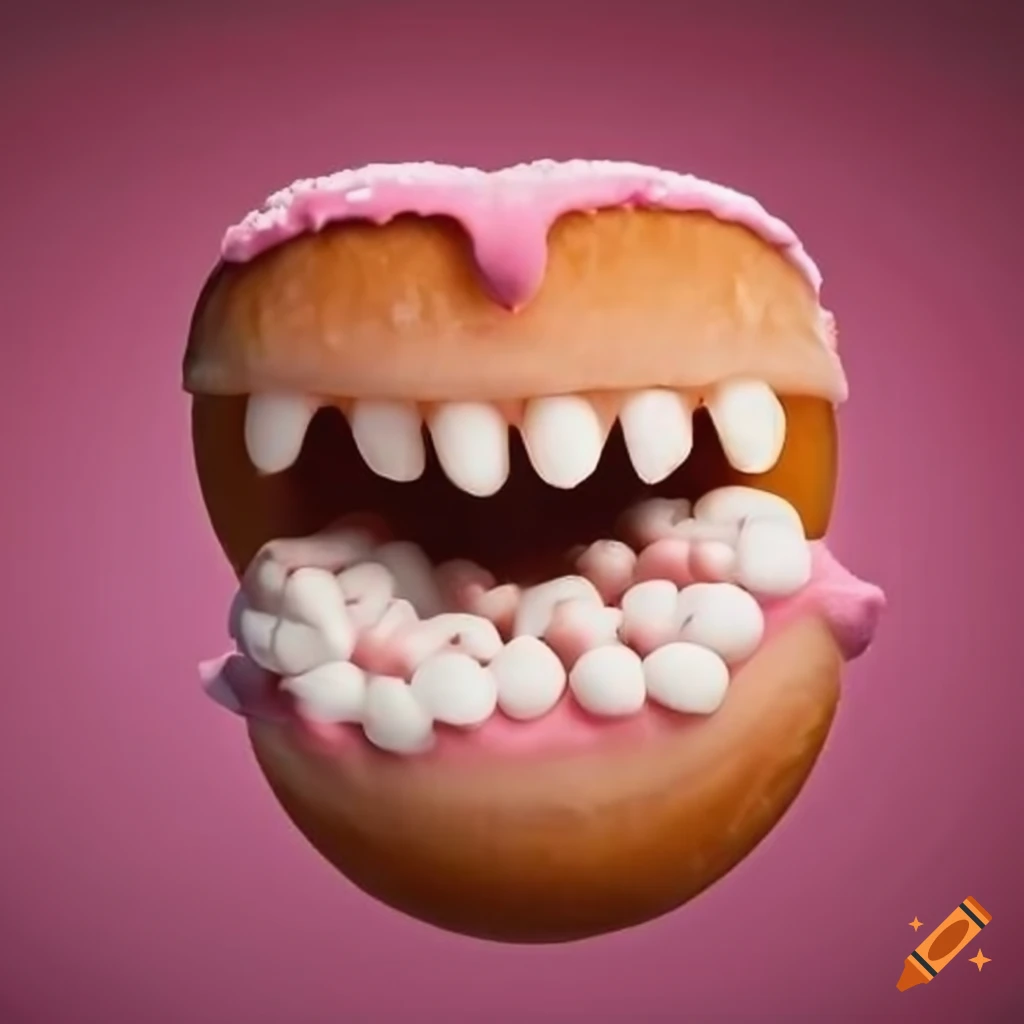 Funny donut quote about teeth on Craiyon