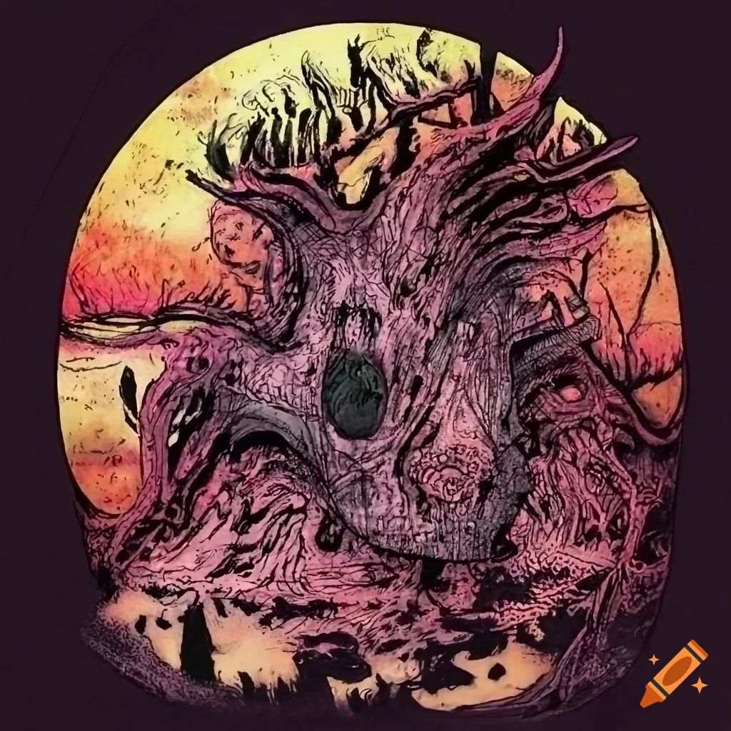 Album cover artwork for 'Galapagos' math rock band with Junji Ito manga ...