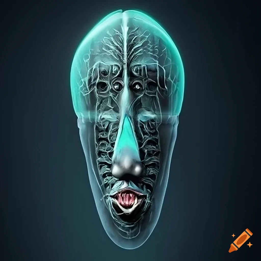 African x-ray mask with a Zelda game motif in stunning 4k resolution on ...