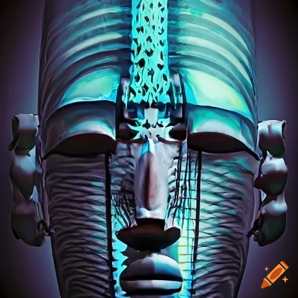 African fantasy x-ray mask with Zelda game motif in stunning 4k ...