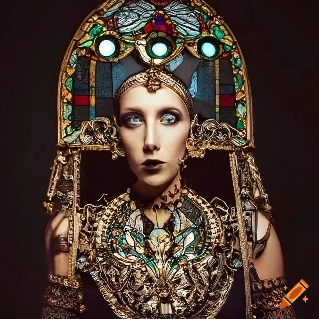 Gothic mechanical masterpiece inspired by Cleopatra in Harry Clarke's ...