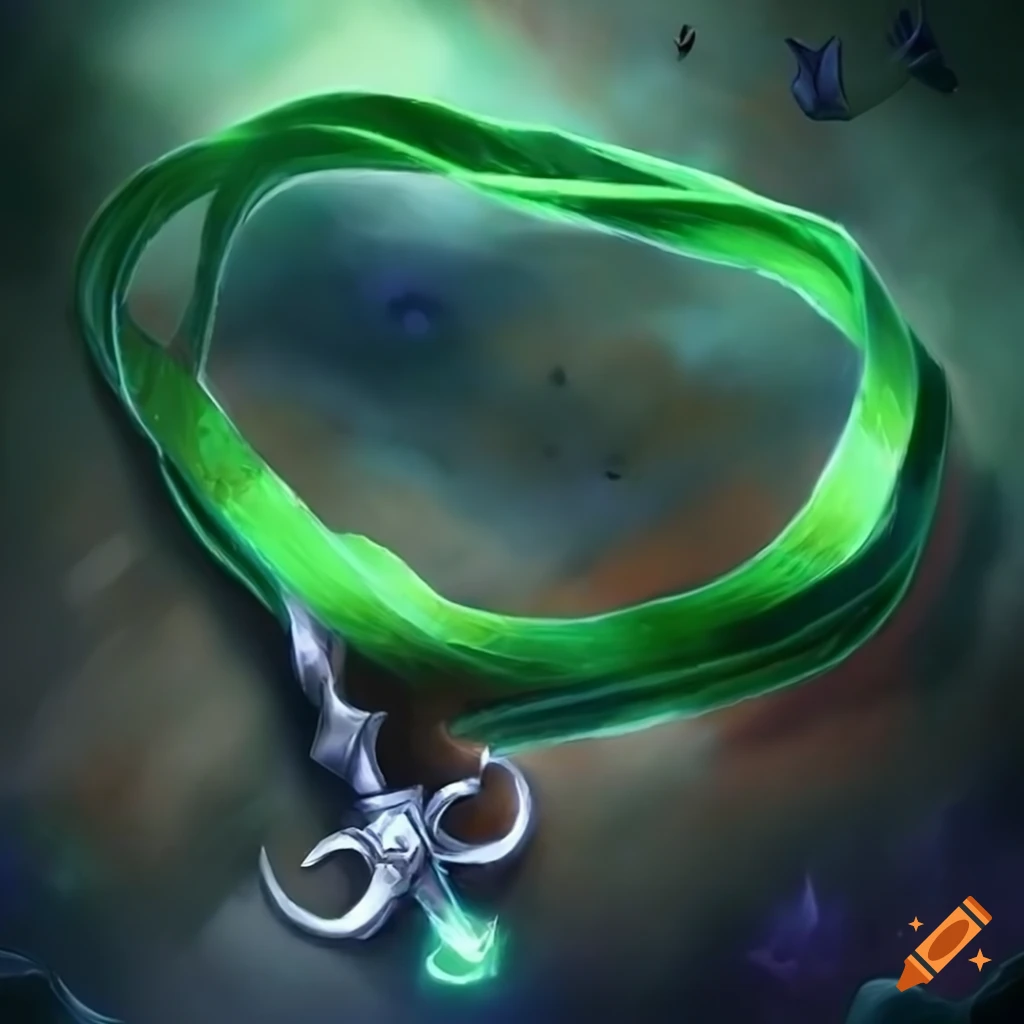 Mythic magic lanyard ribbon in digital painting on Craiyon