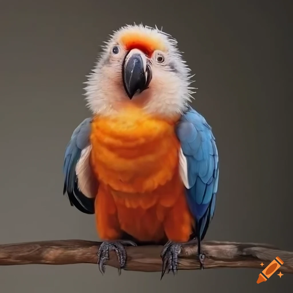 White circular fluff creature with black limbs, bowtie, and crests on ...