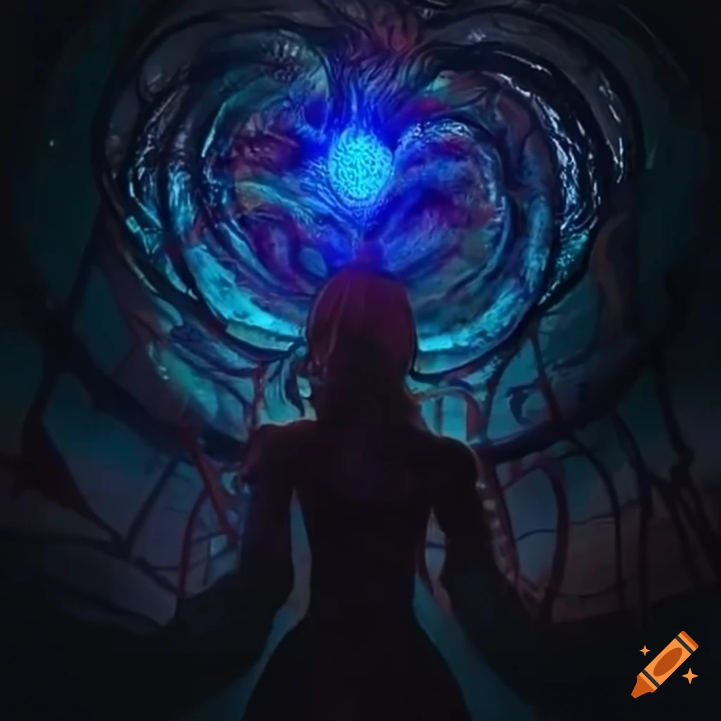 Abstract representation of chaos on Craiyon