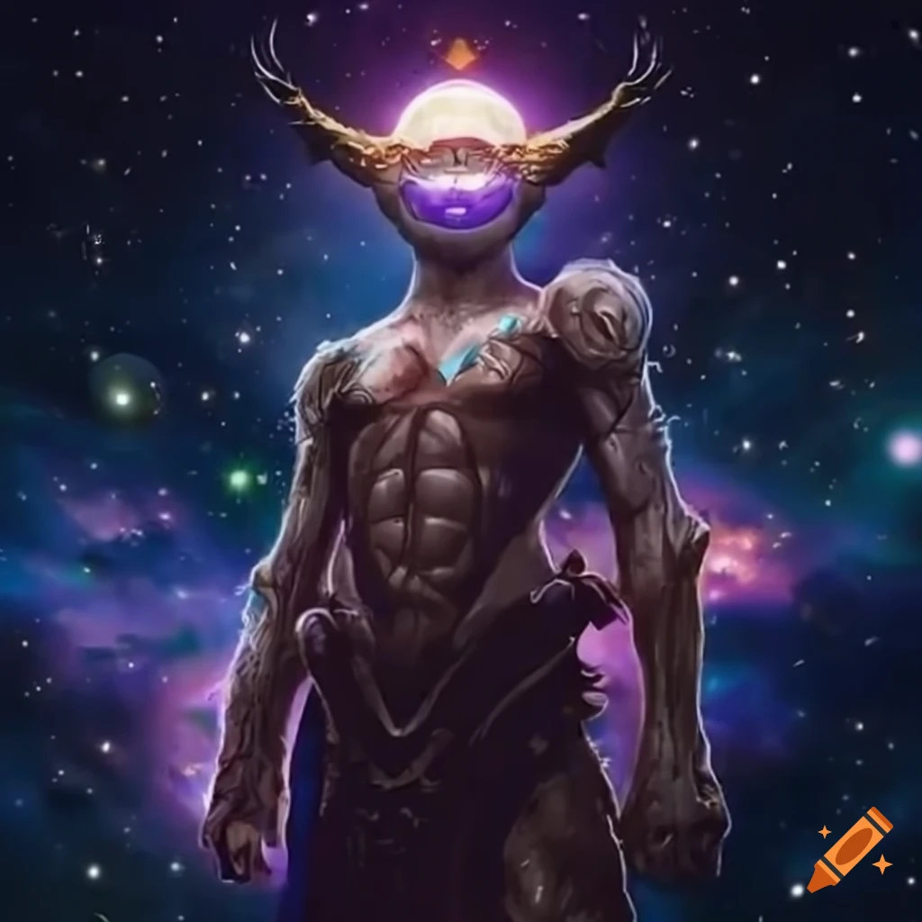 Human hero with celestial outfit using magic powers and mask on Craiyon