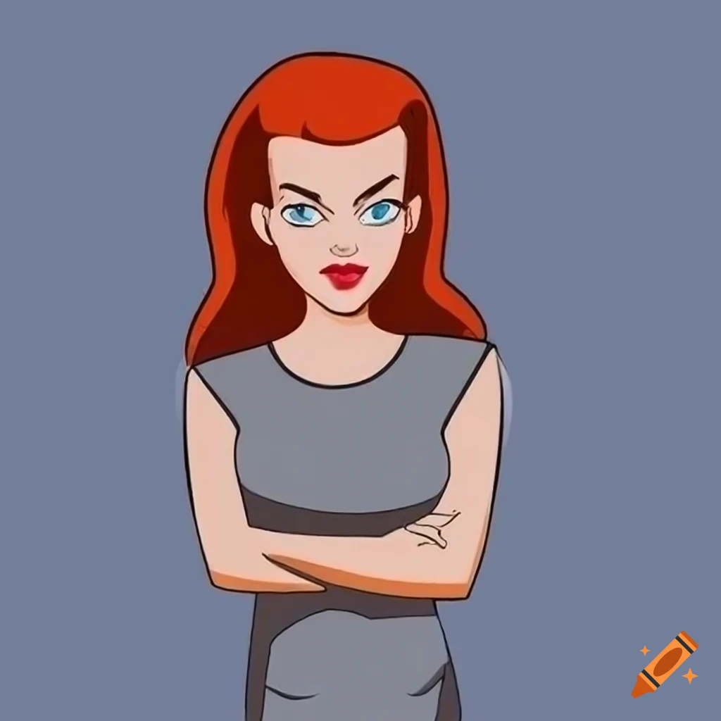 Barbara from Batman Animated Series with red hair and ice-blue eyes on ...