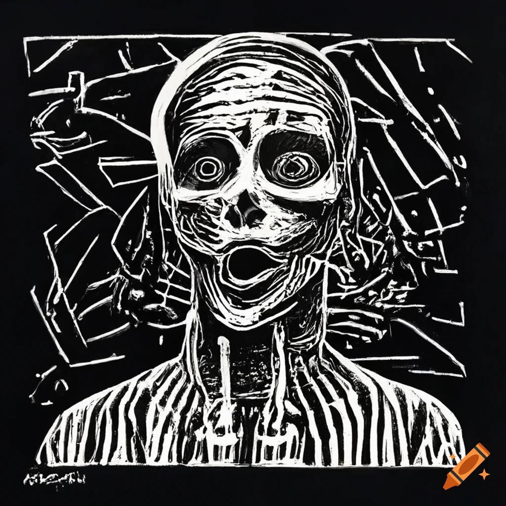 Men surrounded by strange objects in a surreal factory in 4k on Craiyon