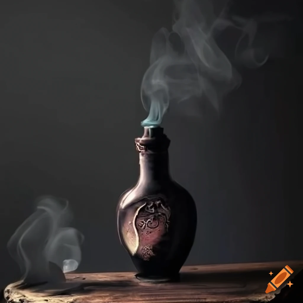 Intriguing gothic artwork with runic symbols on an ancient table and a ...