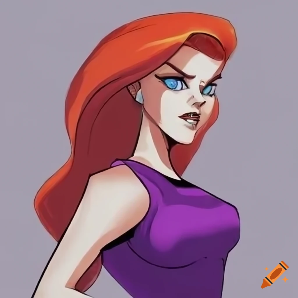 Barbara from batman animated series with red hair and ice-blue eyes on ...