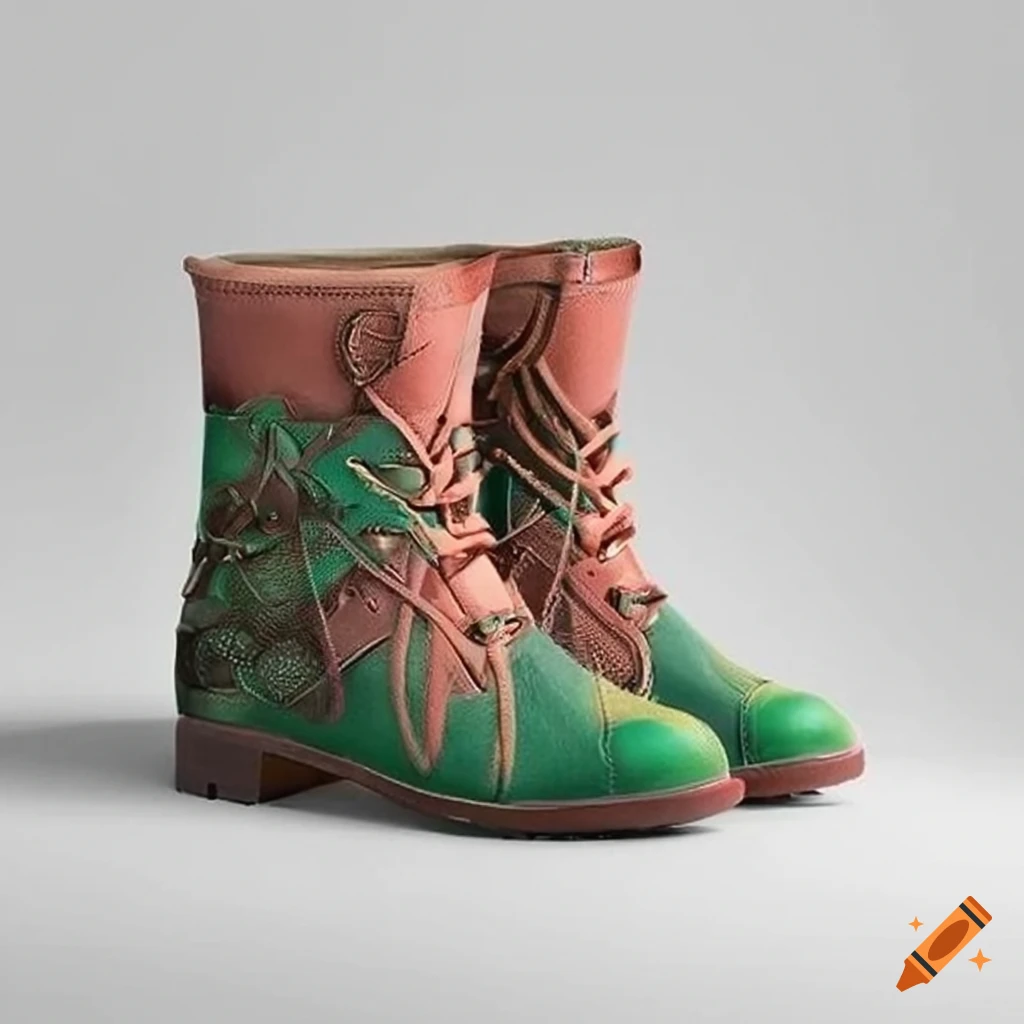 Springstride Boots with an elegant spring-inspired design on Craiyon