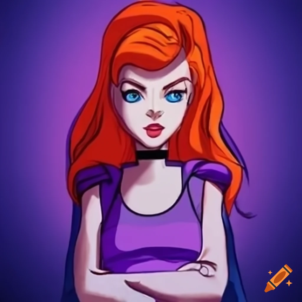 Barbara from Batman Animated Series with red hair and ice-blue eyes on ...