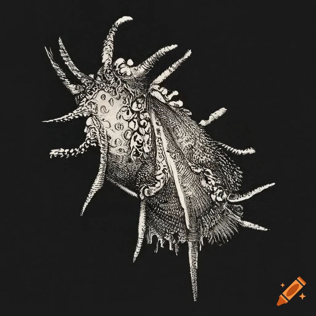 Sea slugs flying in the sky in 15th century style by Albrecht Durer on ...