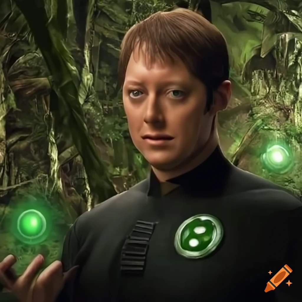 James Spader as a Timelord in a green lantern-esque outfit running ...