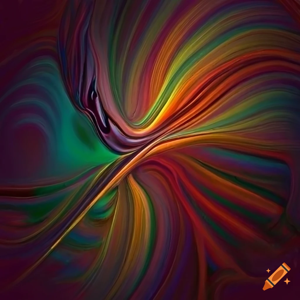 Abstract artwork with smooth flowing lines symbolizing inner harmony on ...