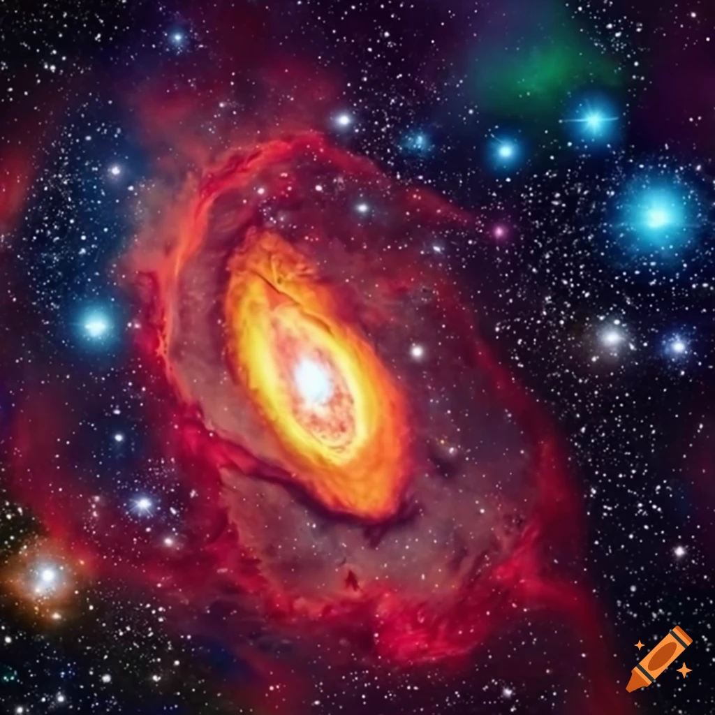 Vibrant and colorful nebula and supernova in outer space on Craiyon