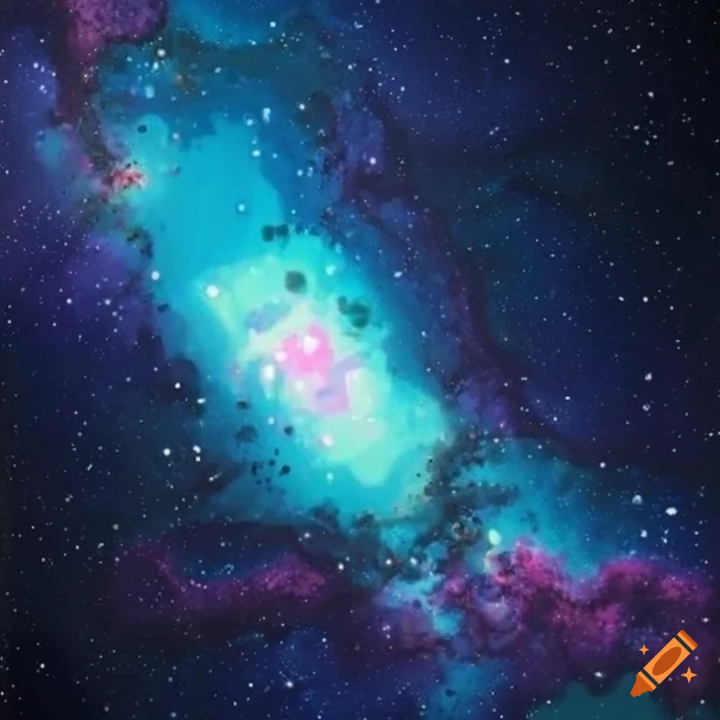 Galaxy pixel art rectangle on Craiyon