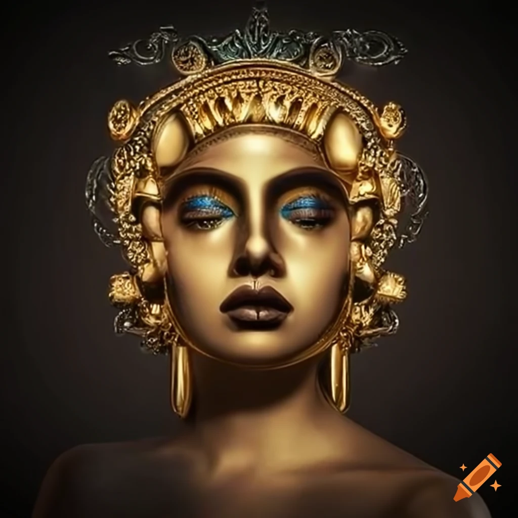 Modern technology and mythology in ancient Greek style with diamonds ...