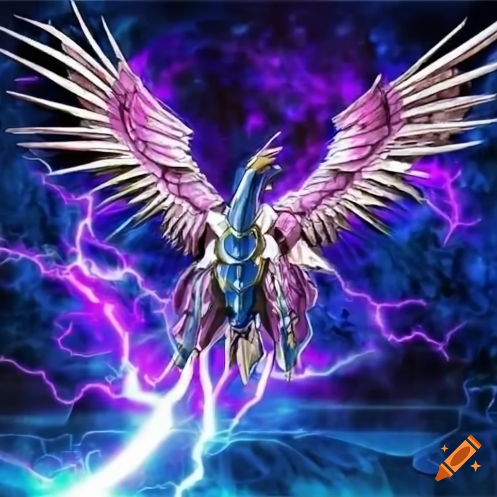 Neo-spacian magnet thunderbird yu-gi-oh! card art featuring a mythical ...